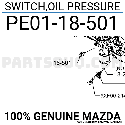 SWITCH,OIL PRESSURE PE0118501 | Mazda Parts | PartSouq