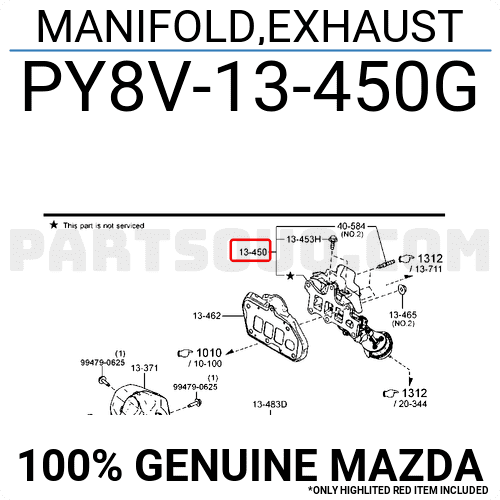 MANIFOLD,EXHAUST PY8V13450G | Mazda Parts | PartSouq