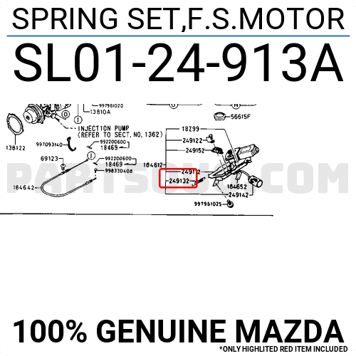 SPRING SET,F.S.MOTOR SL0124913A | Mazda Parts | PartSouq