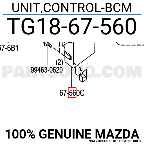UNIT,CONTROL-BCM TG1867560 | Mazda Parts | PartSouq
