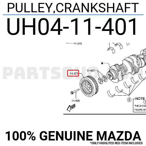 PULLEY,CRANKSHAFT UH0411401 | Mazda Parts | PartSouq