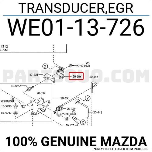 TRANSDUCER,EGR WE0113726 | Mazda Parts | PartSouq