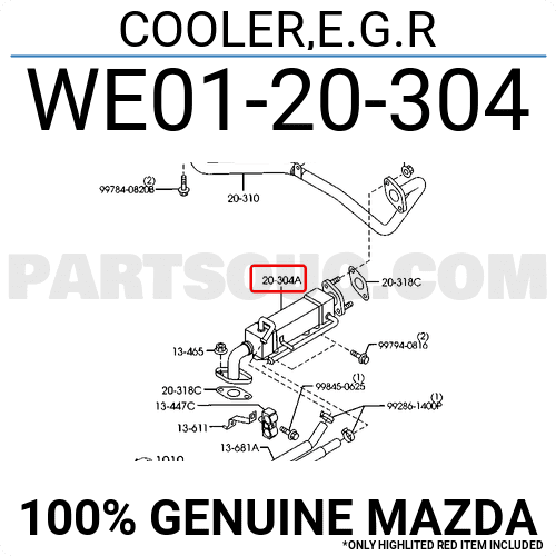 COOLER,E.G.R WE0120304 | Mazda Parts | PartSouq