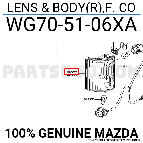 LENS & BODY(R),F. CO WG705106XA | Mazda Parts | PartSouq