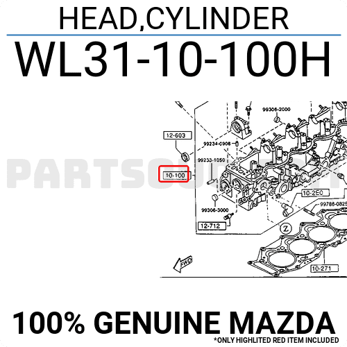 HEAD,CYLINDER WL3110100H | Mazda Parts | PartSouq