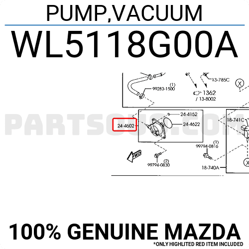 PUMP,VACUUM WL5118G00A | Mazda Parts | PartSouq