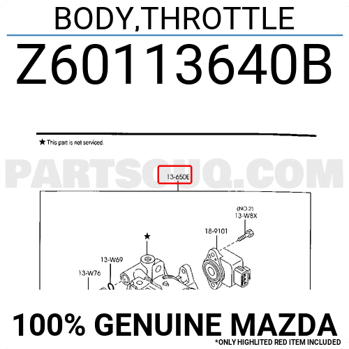 BODY,THROTTLE Z60113640B | Mazda Parts | PartSouq