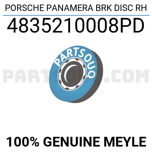 PORSCHE PANAMERA BRK DISC RH 4835210008PD | Meyle Parts | PartSouq
