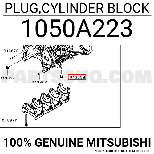 PLUG,CYLINDER BLOCK 1050A223 | Mitsubishi Parts | PartSouq