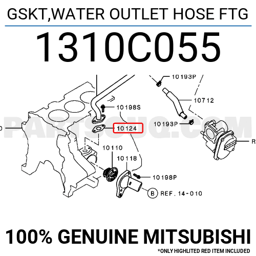 GSKT,WATER OUTLET HOSE FTG 1310C055 | Mitsubishi Parts | PartSouq