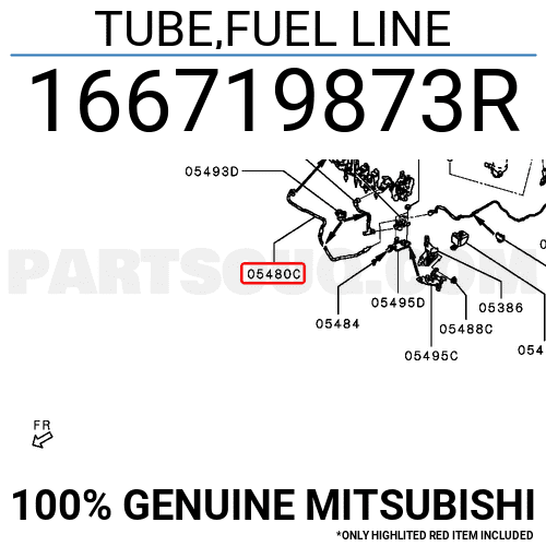 TUBE,FUEL LINE 166719873R | Mitsubishi Parts | PartSouq