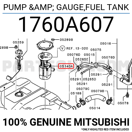 PUMP & GAUGE,FUEL TANK 1760A607 | Mitsubishi Parts | PartSouq