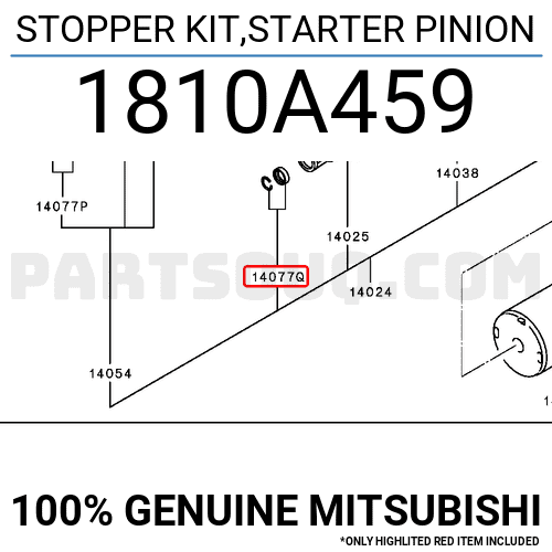 STOPPER KIT,STARTER PINION 1810A459 | Mitsubishi Parts | PartSouq