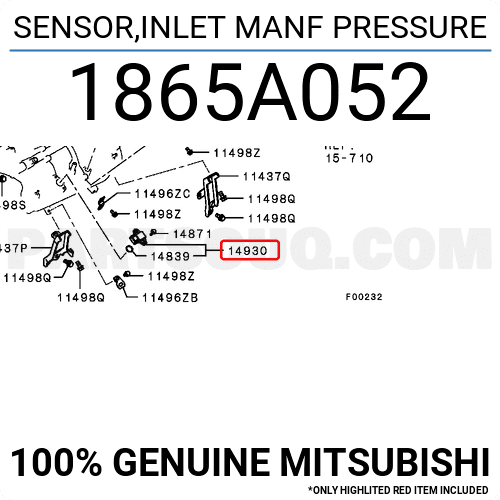 SENSOR,INLET MANF PRESSURE 1865A052 | Mitsubishi Parts | PartSouq