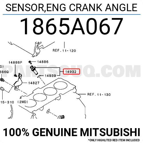 SENSOR,ENG CRANK ANGLE 1865A067 | Mitsubishi Parts | PartSouq