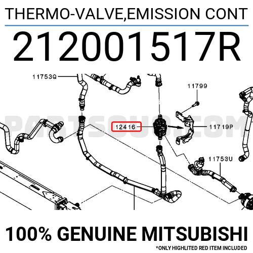 THERMO-VALVE,EMISSION CONT 212001517R | Mitsubishi Parts | PartSouq