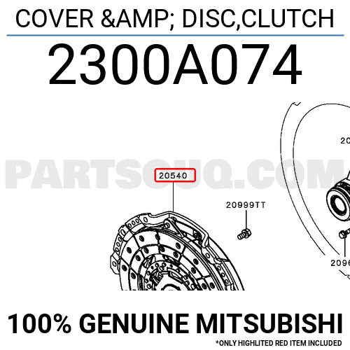 COVER & DISC,CLUTCH 2300A074 | Mitsubishi Parts | PartSouq