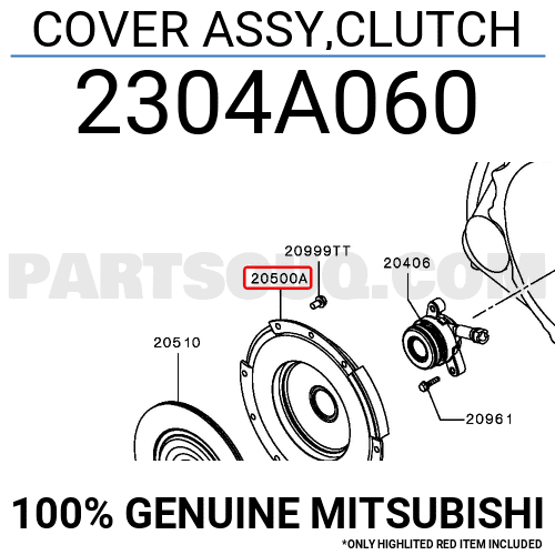 COVER ASSY,CLUTCH 2304A060 | Mitsubishi Parts | PartSouq