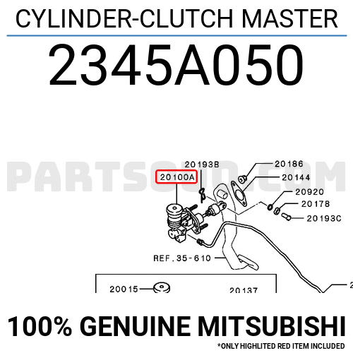 CYLINDER-CLUTCH MASTER 2345A050 | Mitsubishi Parts | PartSouq