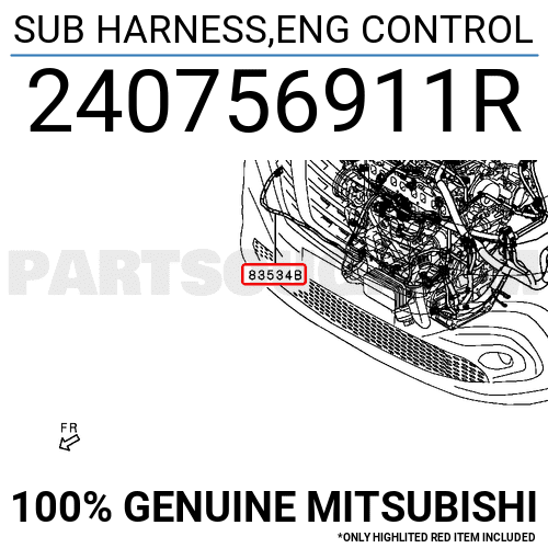 SUB HARNESS,ENG CONTROL 240756911R | Mitsubishi Parts | PartSouq