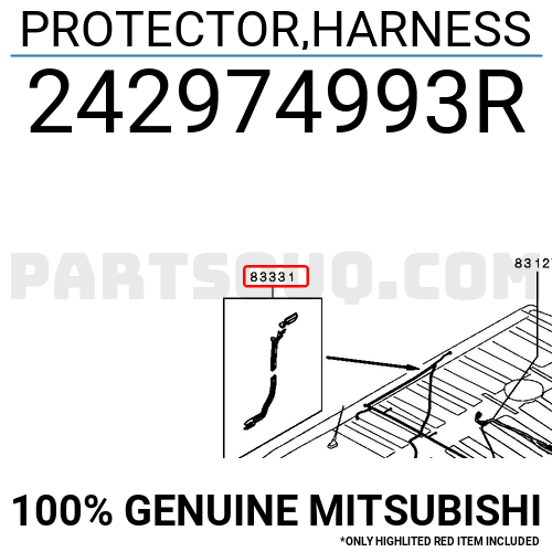 PROTECTOR,HARNESS 242974993R | Mitsubishi Parts | PartSouq