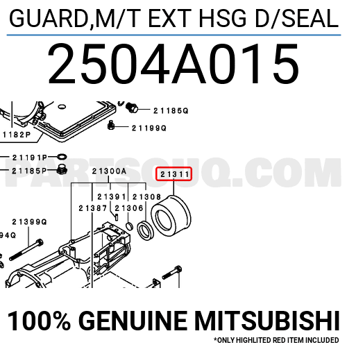 GUARD,M/T EXT HSG D/SEAL 2504A015 | Mitsubishi Parts | PartSouq