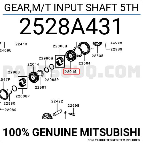 GEAR,M/T INPUT SHAFT 5TH 2528A431 | Mitsubishi Parts | PartSouq