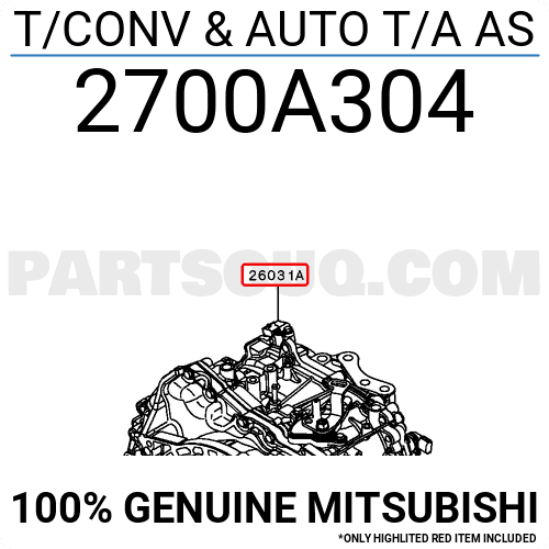 T/CONV & AUTO T/A AS 2700A304 | Mitsubishi Parts | PartSouq