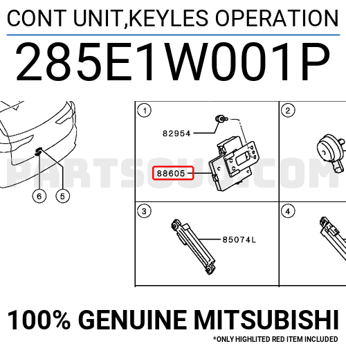 CONT UNIT,KEYLES OPERATION 285E1W001P | Mitsubishi Parts | PartSouq