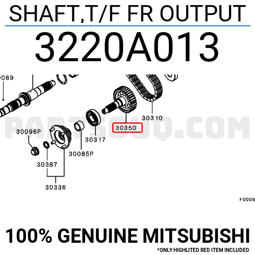SHAFT,T/F FR OUTPUT 3220A013 | Mitsubishi Parts | PartSouq