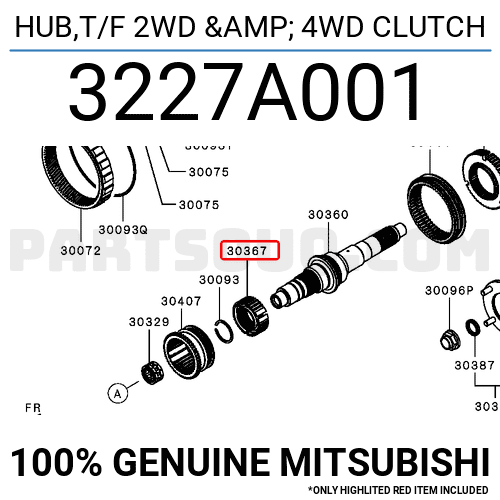 HUB,T/F 2WD & 4WD CLUTCH 3227A001 | Mitsubishi Parts | PartSouq