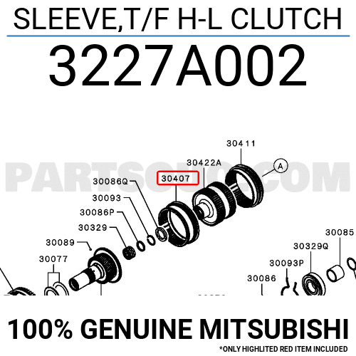 SLEEVE,T/F H-L CLUTCH 3227A002 | Mitsubishi Parts | PartSouq