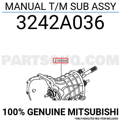 MANUAL T/M SUB ASSY 3242A036 | Mitsubishi Parts | PartSouq