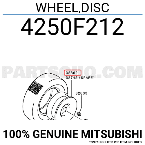 WHEEL,DISC 4250F212 | Mitsubishi Parts | PartSouq