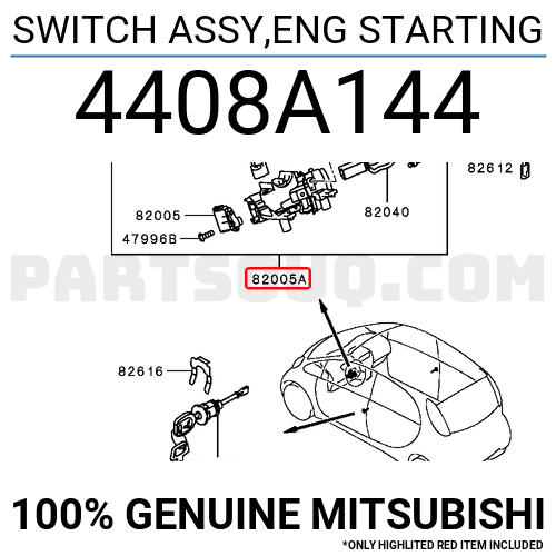 SWITCH ASSY,ENG STARTING 4408A144 | Mitsubishi Parts | PartSouq