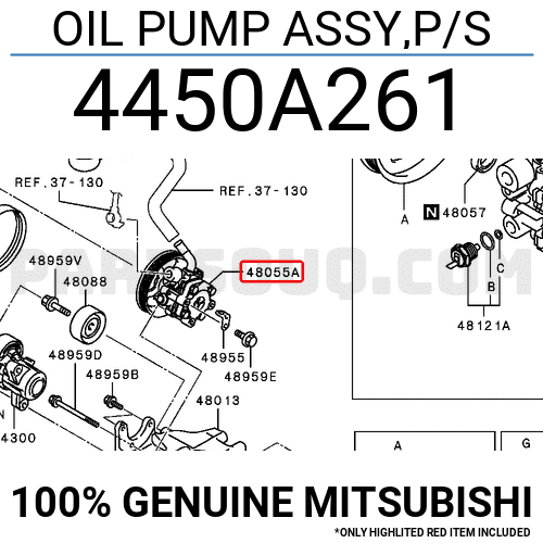 OIL PUMP ASSY,P/S 4450A261 | Mitsubishi Parts | PartSouq