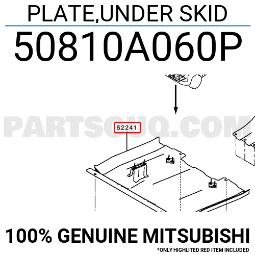 PLATE,UNDER SKID 50810A060P | Mitsubishi Parts | PartSouq