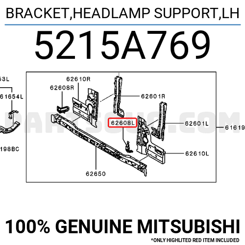 BRACKET,HEADLAMP SUPPORT,LH 5215A769 | Mitsubishi Parts | PartSouq