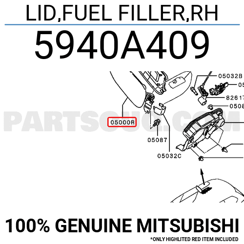 LID,FUEL FILLER,RH 5940A409 | Mitsubishi Parts | PartSouq