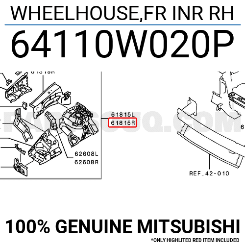 WHEELHOUSE,FR INR RH 64110W020P | Mitsubishi Parts | PartSouq