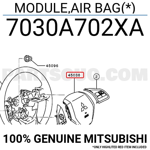 MODULE,AIR BAG(*) 7030A702XA | Mitsubishi Parts | PartSouq
