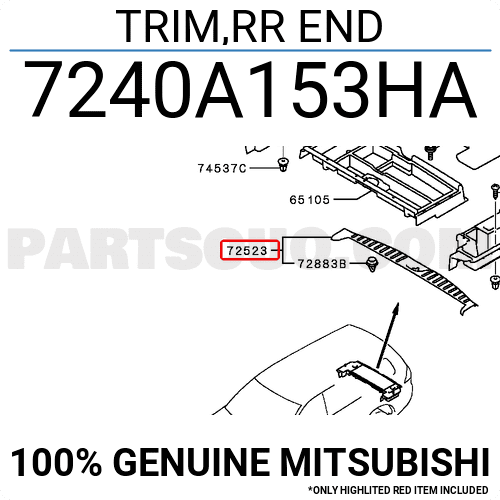 TRIM,RR END 7240A153HA | Mitsubishi Parts | PartSouq