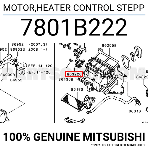 MOTOR,HEATER CONTROL STEPP 7801B222 | Mitsubishi Parts | PartSouq