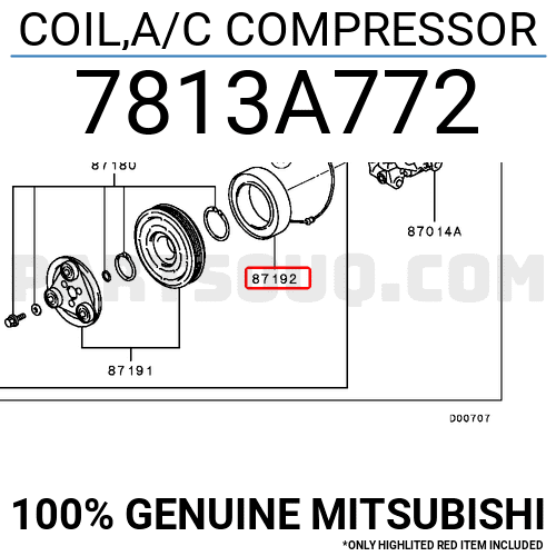 COIL,A/C COMPRESSOR 7813A772 | Mitsubishi Parts | PartSouq