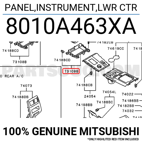PANEL,INSTRUMENT,LWR CTR 8010A463XA | Mitsubishi Parts | PartSouq