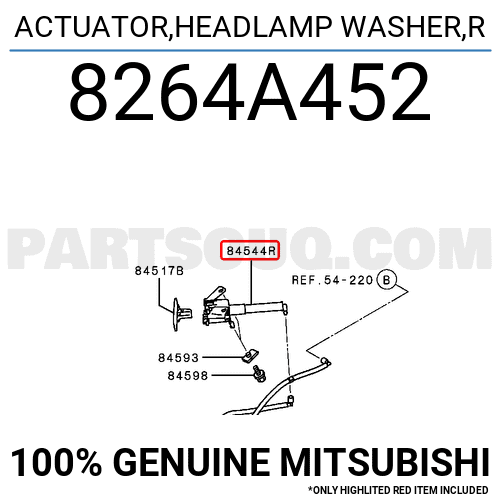 ACTUATOR,HEADLAMP WASHER,R 8264A452 | Mitsubishi Parts | PartSouq