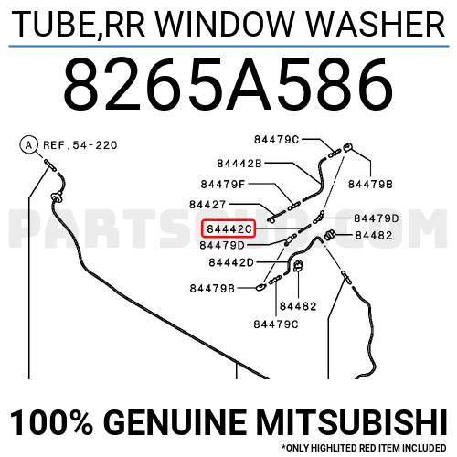 TUBE,RR WINDOW WASHER 8265A586 | Mitsubishi Parts | PartSouq