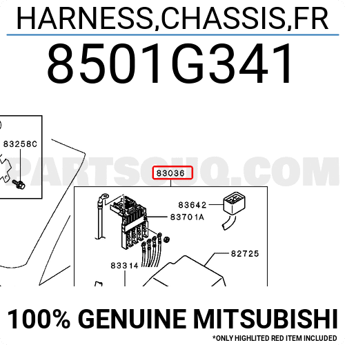 HARNESS,CHASSIS,FR 8501G341 | Mitsubishi Parts | PartSouq