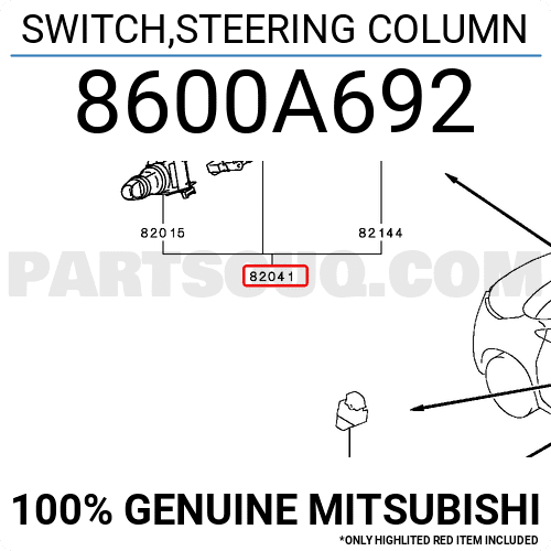SWITCH,STEERING COLUMN 8600A692 | Mitsubishi Parts | PartSouq