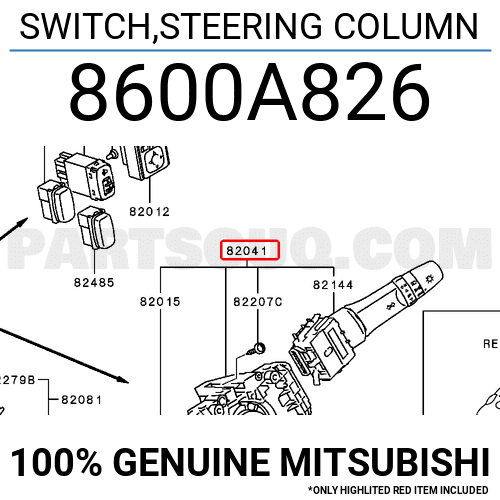 SWITCH,STEERING COLUMN 8600A826 | Mitsubishi Parts | PartSouq